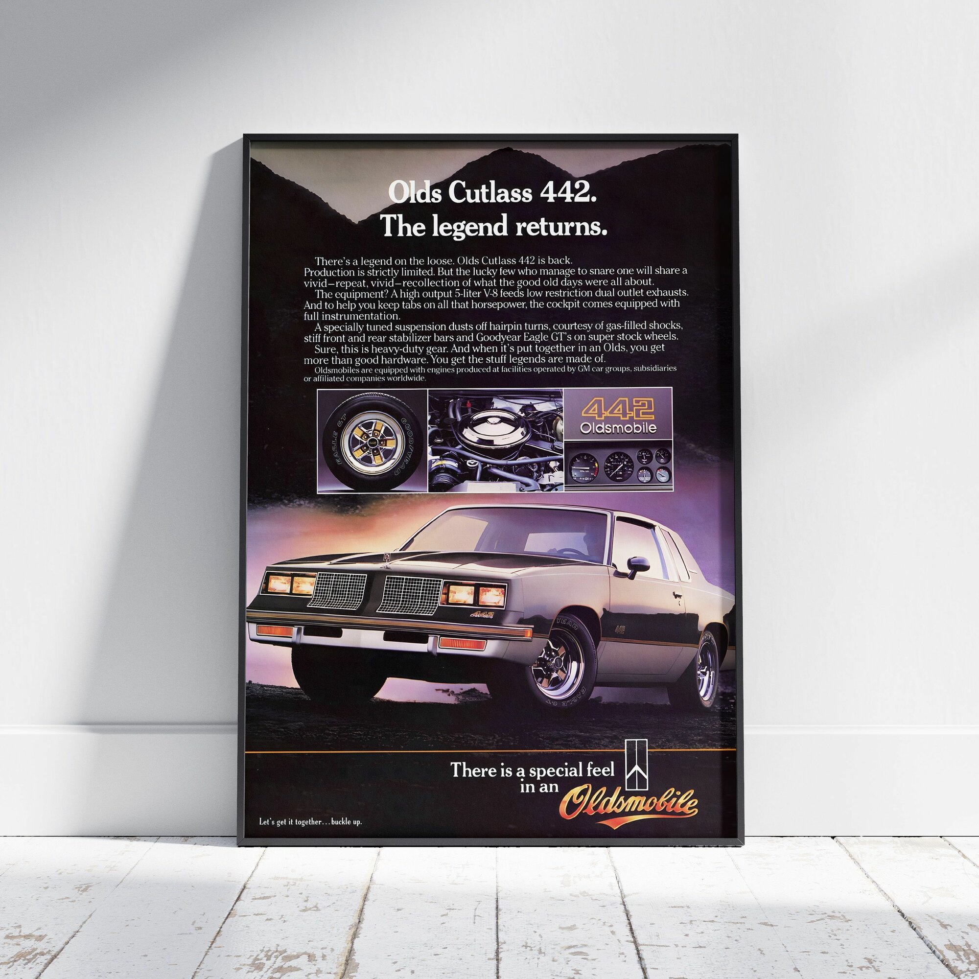 Плакат на стену для интерьера Лоурайдер (Oldsmobile Cutlass 1) - Постер по тюнингованным автомобилям формата А4 (21x30 см)