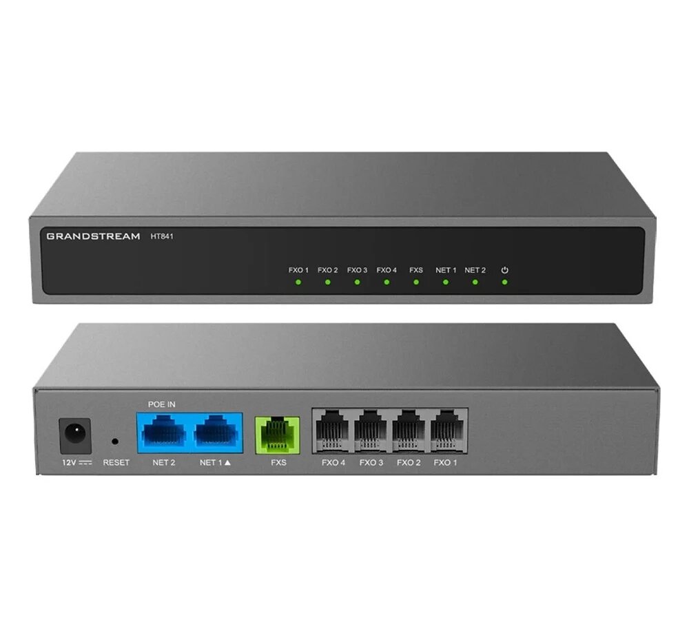 VoIP шлюз Grandstream HT841, 3 SIP-аккаунта, 1 FXS, 4 FXO