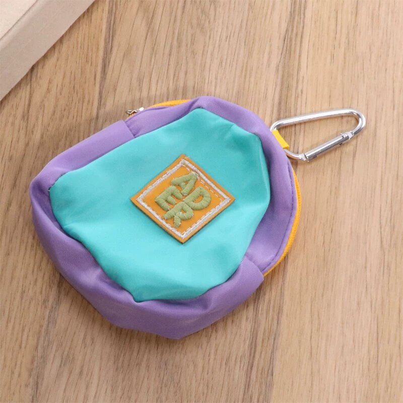 Кошелек с английским текстовым принтом и серебряным кольцом-дугой, компактный мини-формат