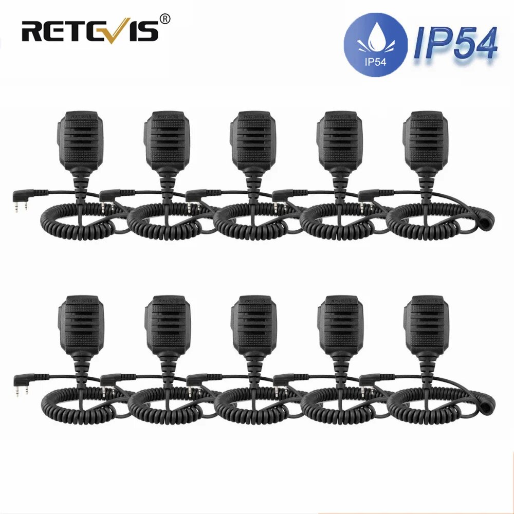 Retevis HK006 Водонепроницаемые микрофоны для раций 10 шт.
