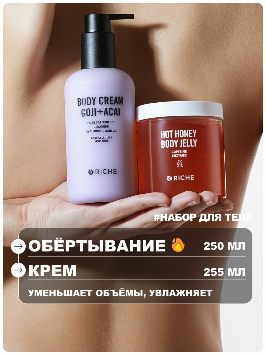 RICHE Набор для тела: согревающее обёртывание + увлажняющий крем