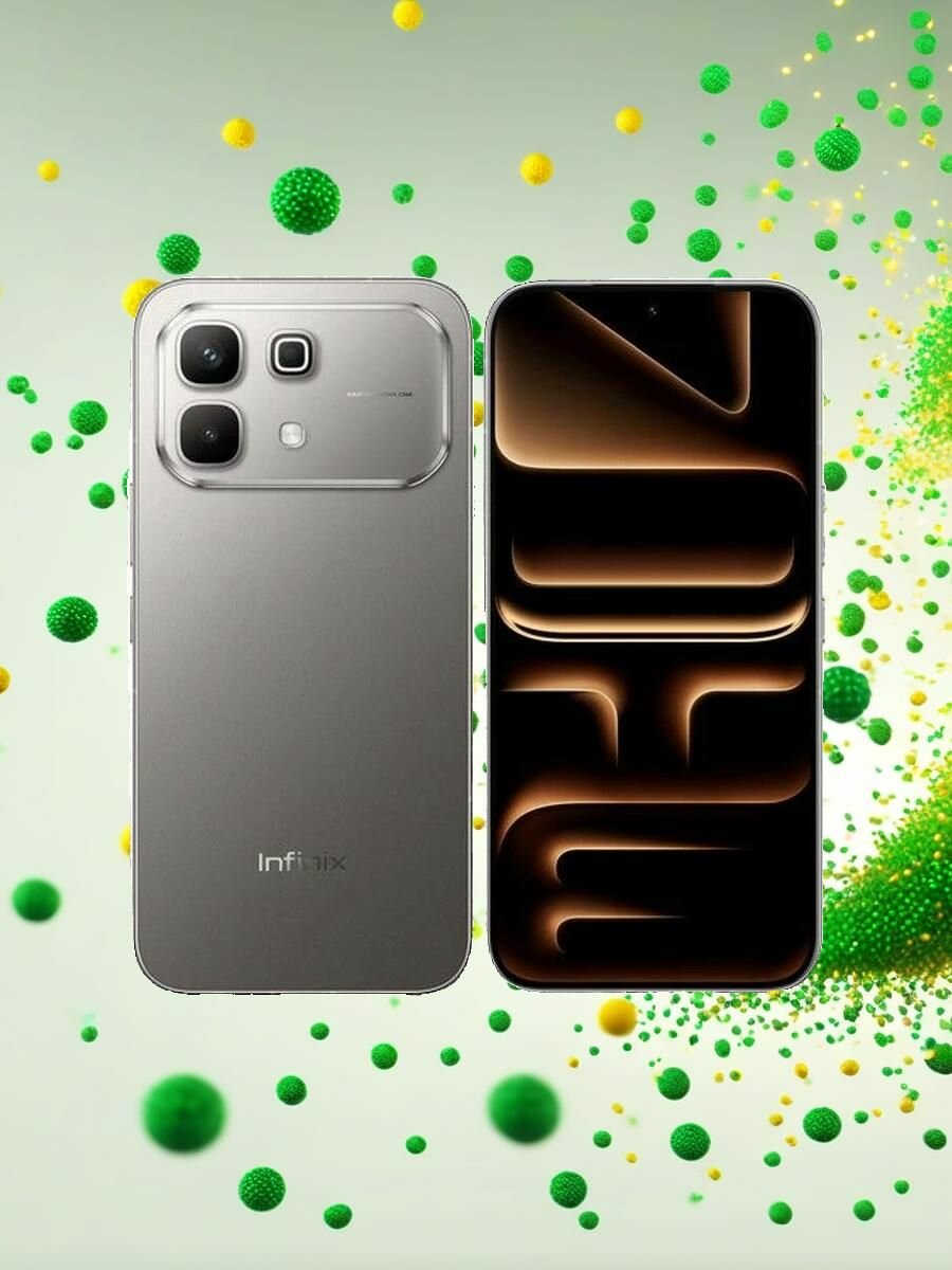 6.78" Смартфон Infinix NOTE 60 256 ГБ серый ядер - 8x(2.6 ГГц), 8 ГБ, 2 SIM, AMOLED, камера 50+8 Мп, 6500 мА*ч
