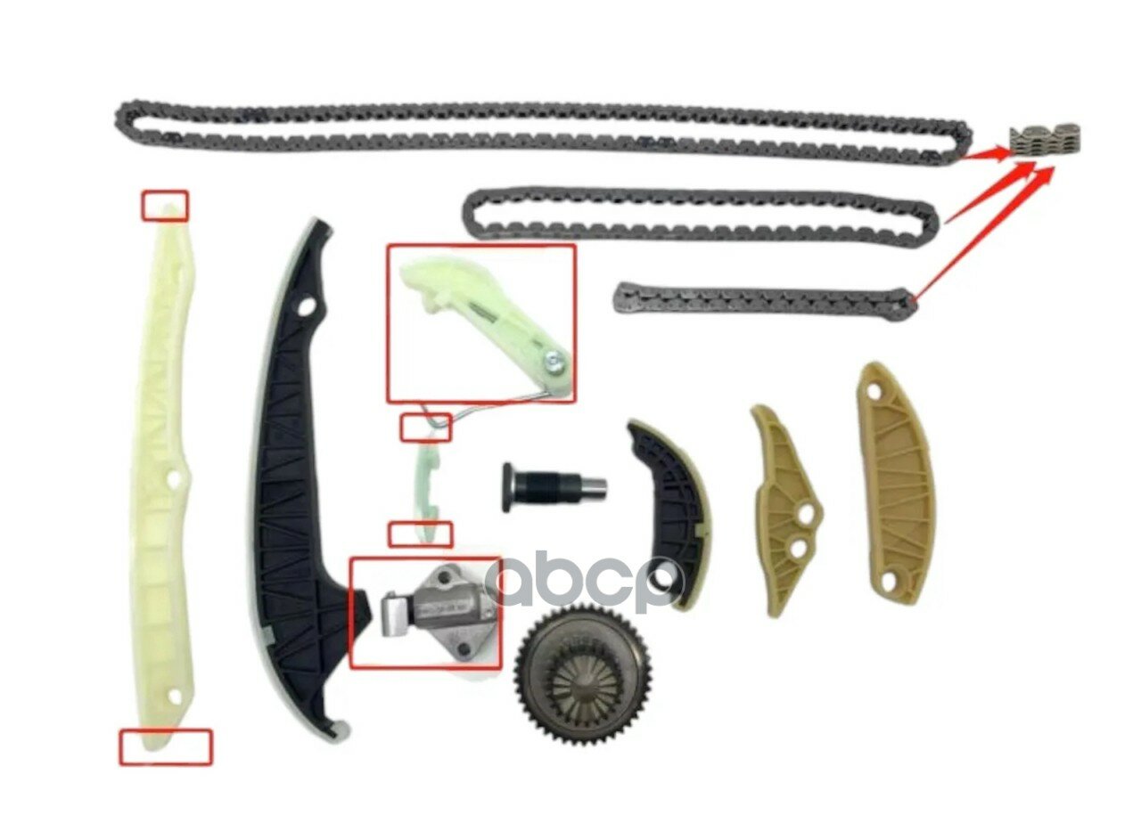 Рем. к-кт ГРМ! цепной B18468 Audi A3/A4, VW Golf/Passat ZENTPARTS арт. Z66015