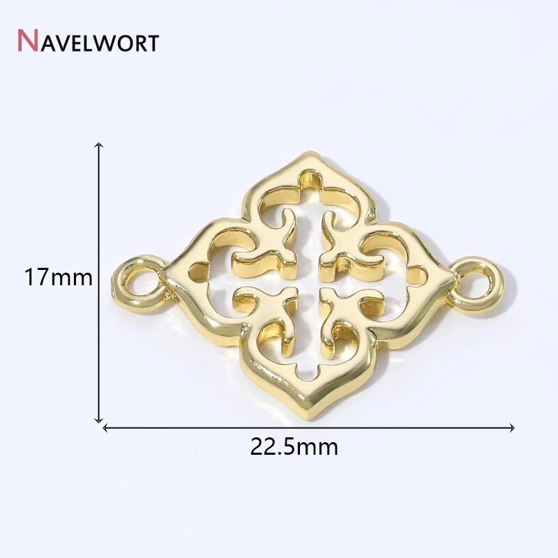 Коннекторы для бижутерии NAVELWORT 18K gold plated