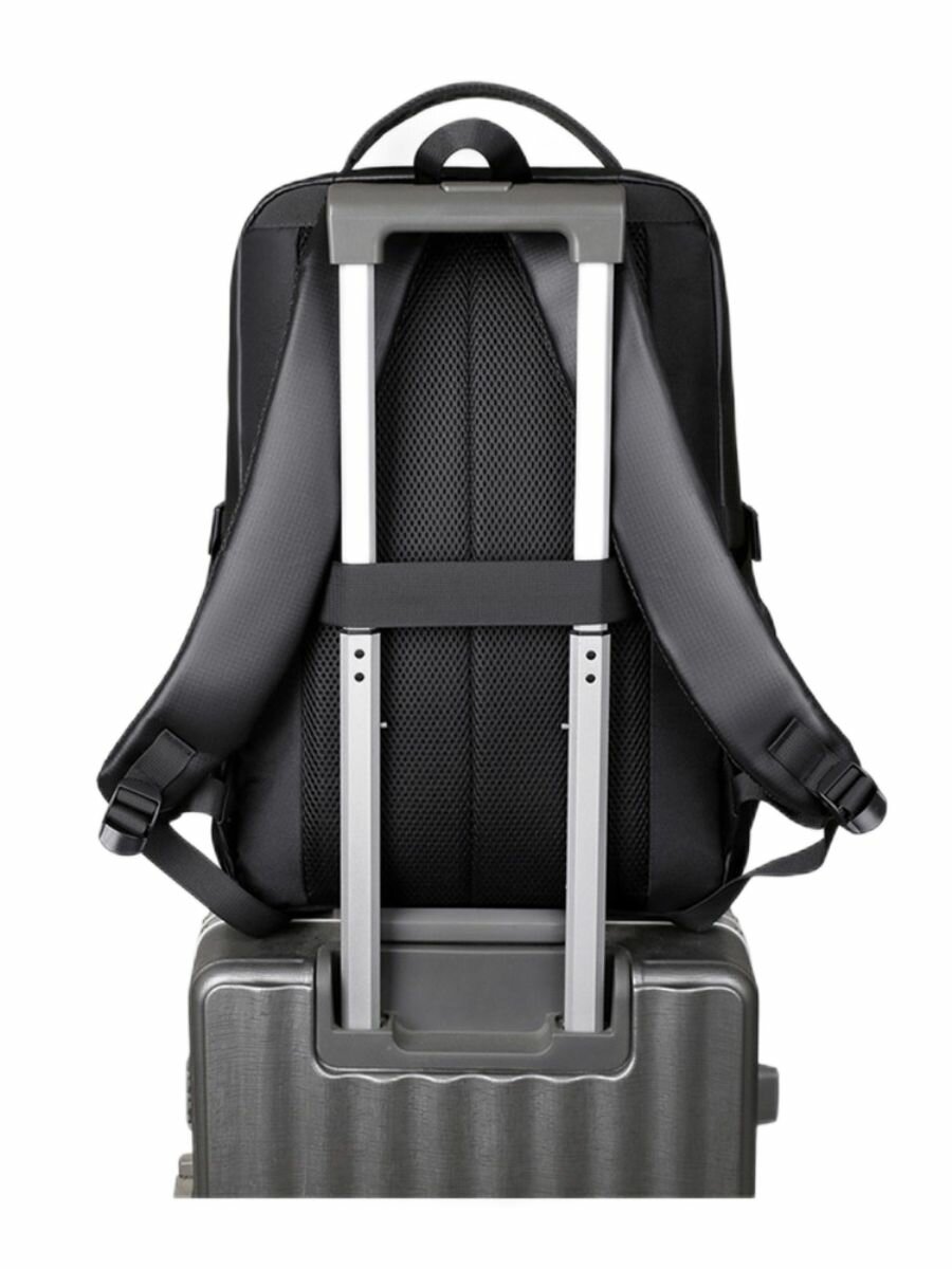Рюкзак Backpack, городской, водооталкивающий, вентилируемые лямки, унисекс — фото 1