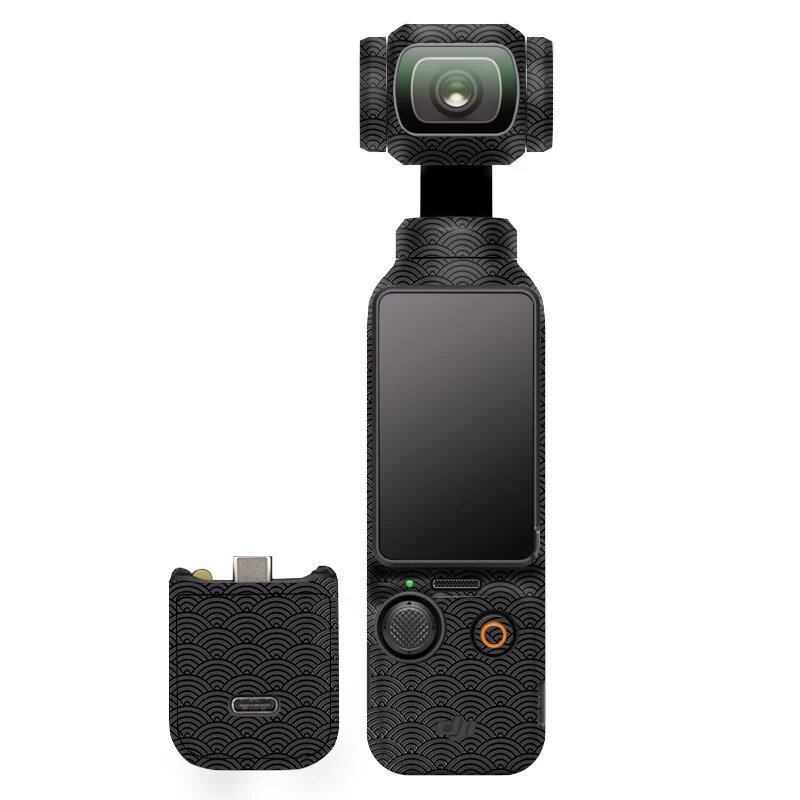 Защитная наклейка для камеры DJI Pocket 3 с рисунком Облако черного цвета для корпуса смартфона