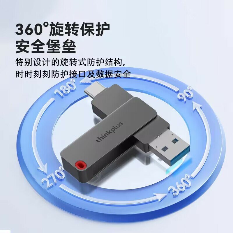 Lenovo Type-C USB 3.2 флеш-драйв для мобильных устройств и ПК, офисное использование, 32 ГБ, модель TPU301