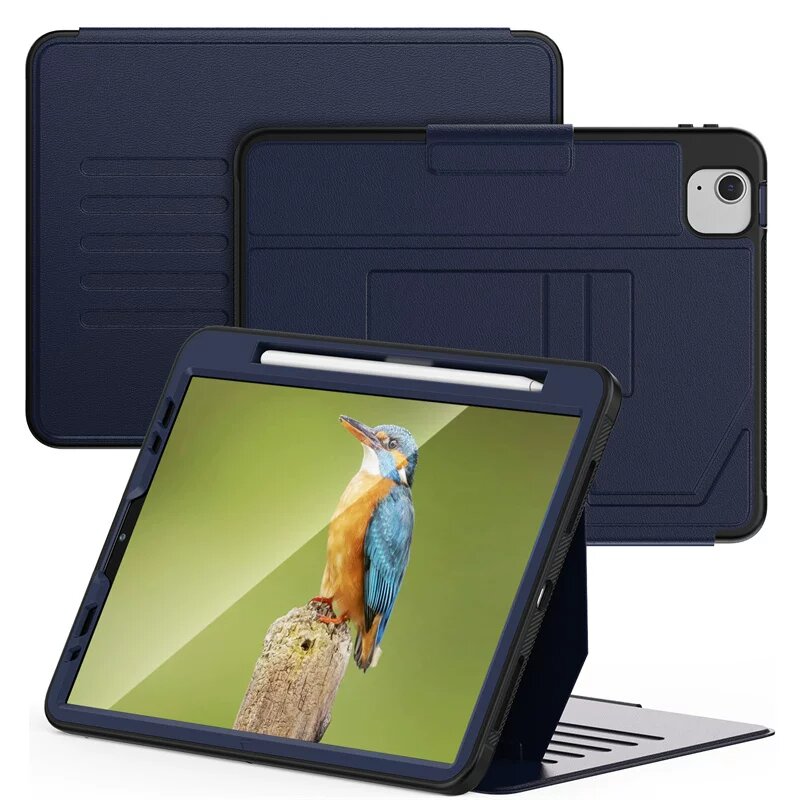 IPad Pro 2021/2022 11 дюймов защитный чехол с подставкой, цвет морской синий, ударопрочный для планшетов Apple