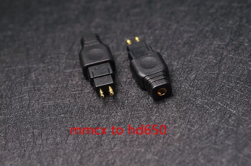 Высококачественный адаптер MMCX на HD650 черный, переходник для наушников, кабель, 1шт