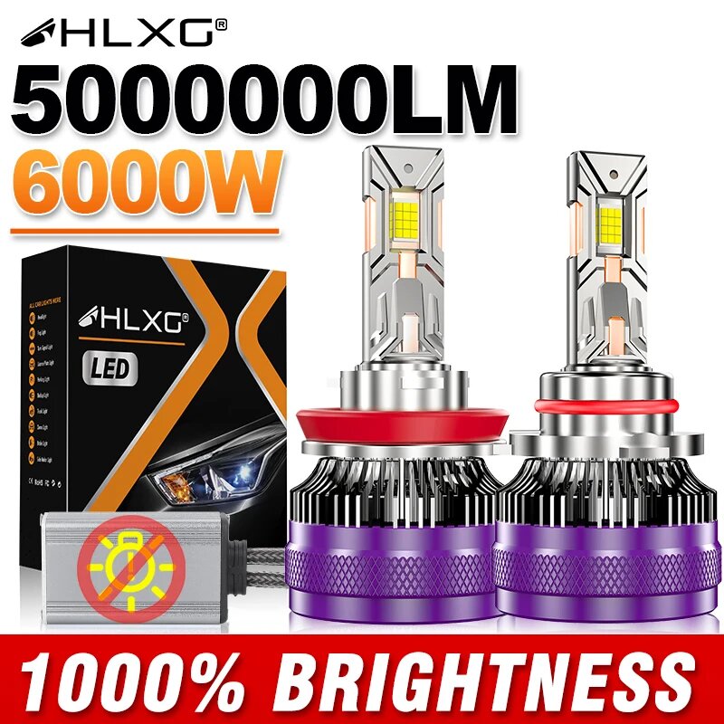 Автомобильные LED фары H7 Canbus 6000W 6500K