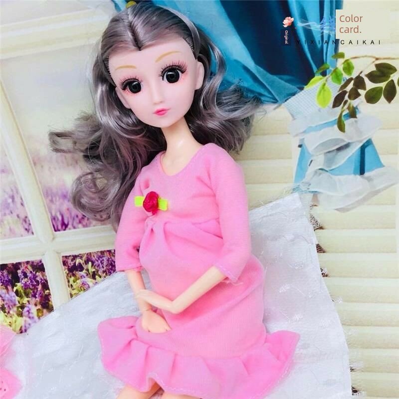 Розовая кукла беременной с материнской одеждой, код 1, игрушка из мягкой ткани