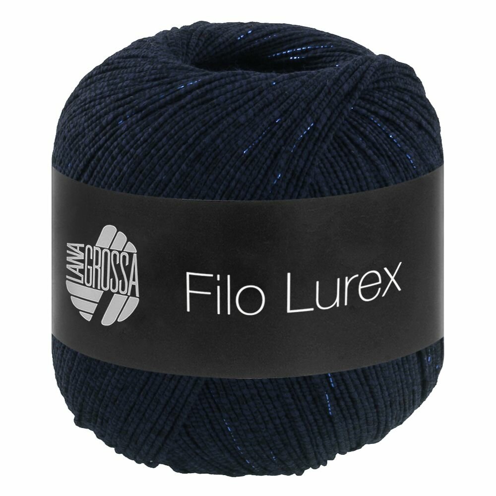 Пряжа для вязания Lana Grossa Filo Lurex (15 Nachtblau) 2 мотка по 50 г/145 м