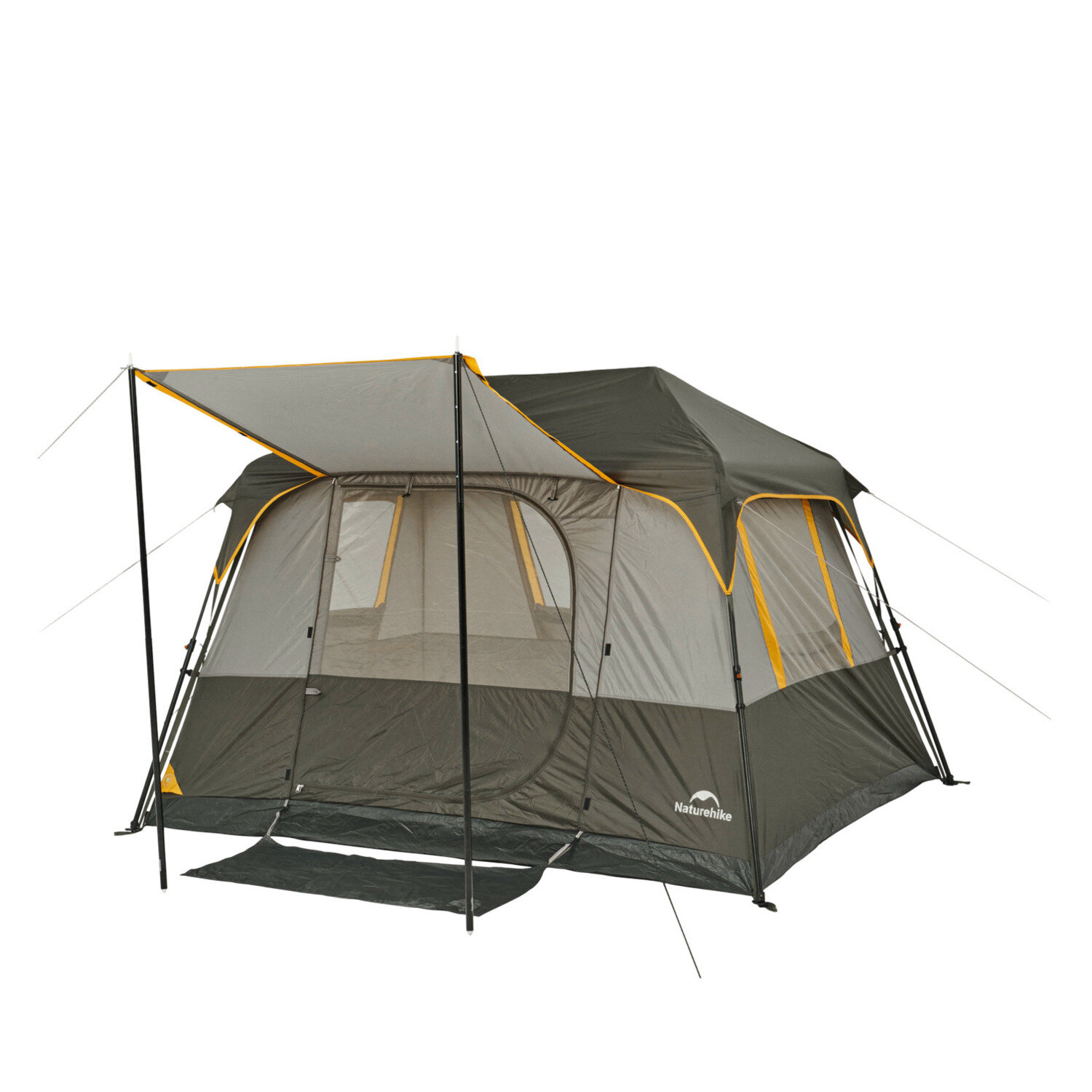 Палатка кемпинговая Naturehike Cape 5.2 Square Quick-Opening Tent 4 Person Light Brownish/Gray