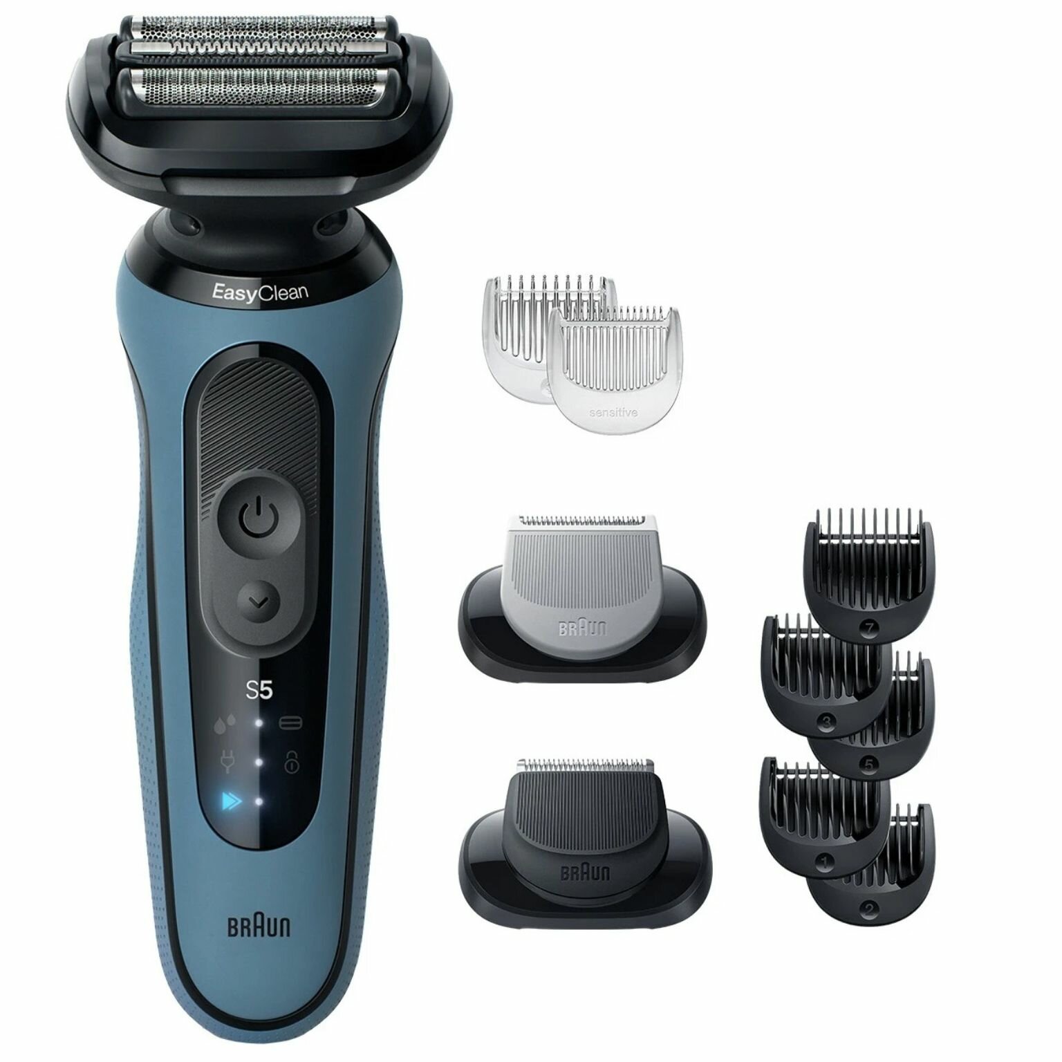 Электробритва мужская Braun 52-А1650s Series 5, черный/синий