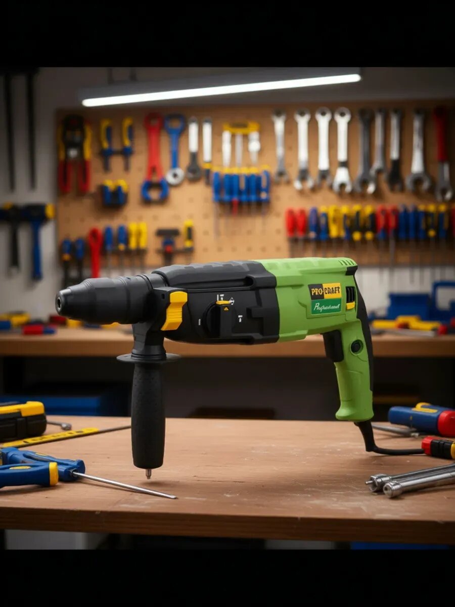 Перфоратор электрический Procraft BH1400DFR (790 Вт, 3 Дж) + сменный патрон под сверла, в кейсе