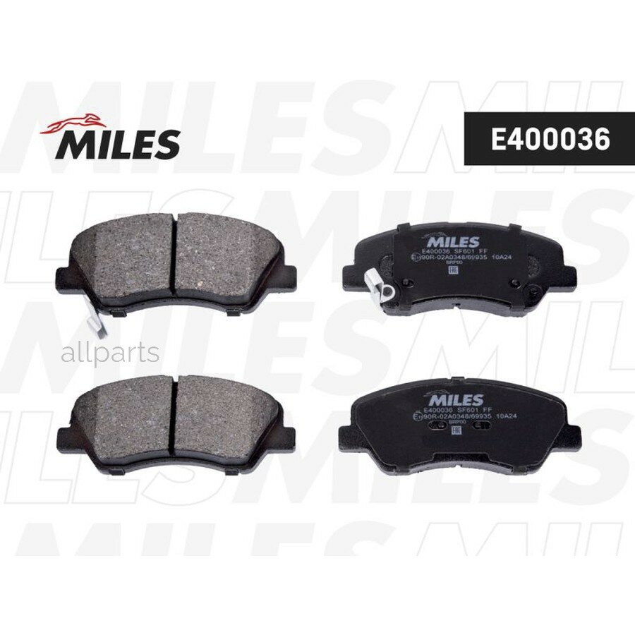 MILES E400036 Колодки тормозные HYUNDAI SOLARIS 10-/KIA RIO 11- передние