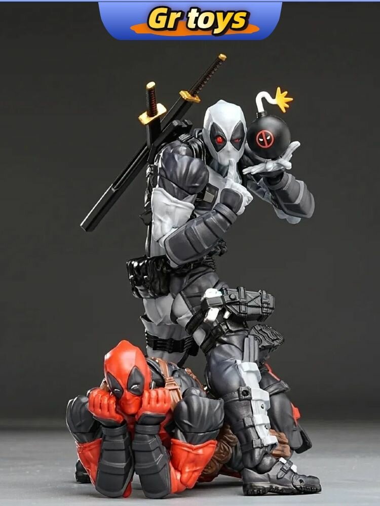 Серия фигурок HMTYQNB: Kaiyodo 6-дюймовые фигурки Версия 2.5 Дэдпул Грей/Grtoys Красная Чунь-Ли