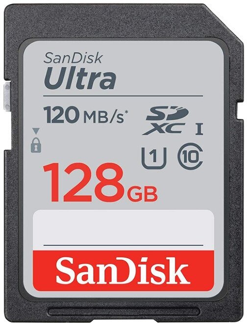 Карта памяти SanDisk Ultra 128GB SDXC UHS-I Class 1 (U1), Class 10