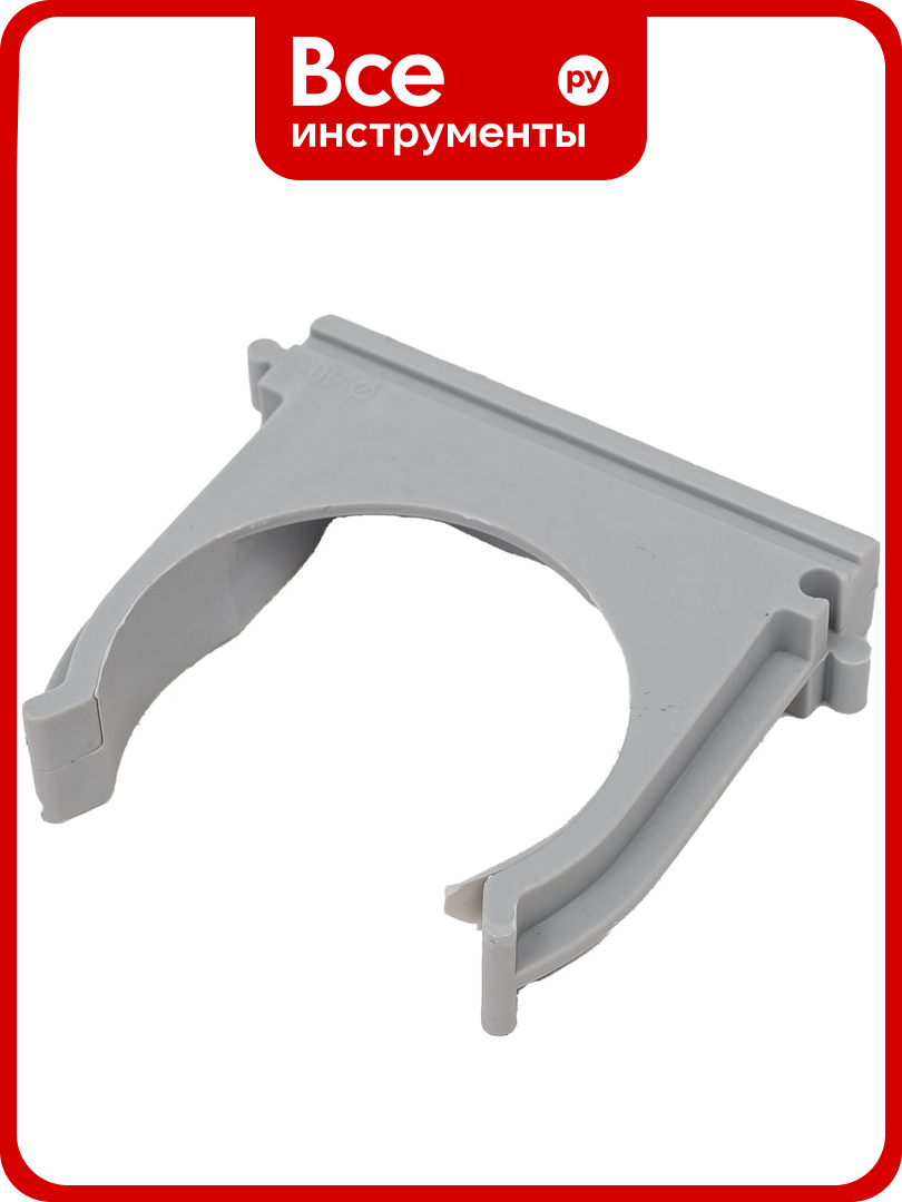 Крепеж клипса FORTISFLEX 40 446510 одинарный пластиковый крепёжный элемент из полипропилена белого цвета