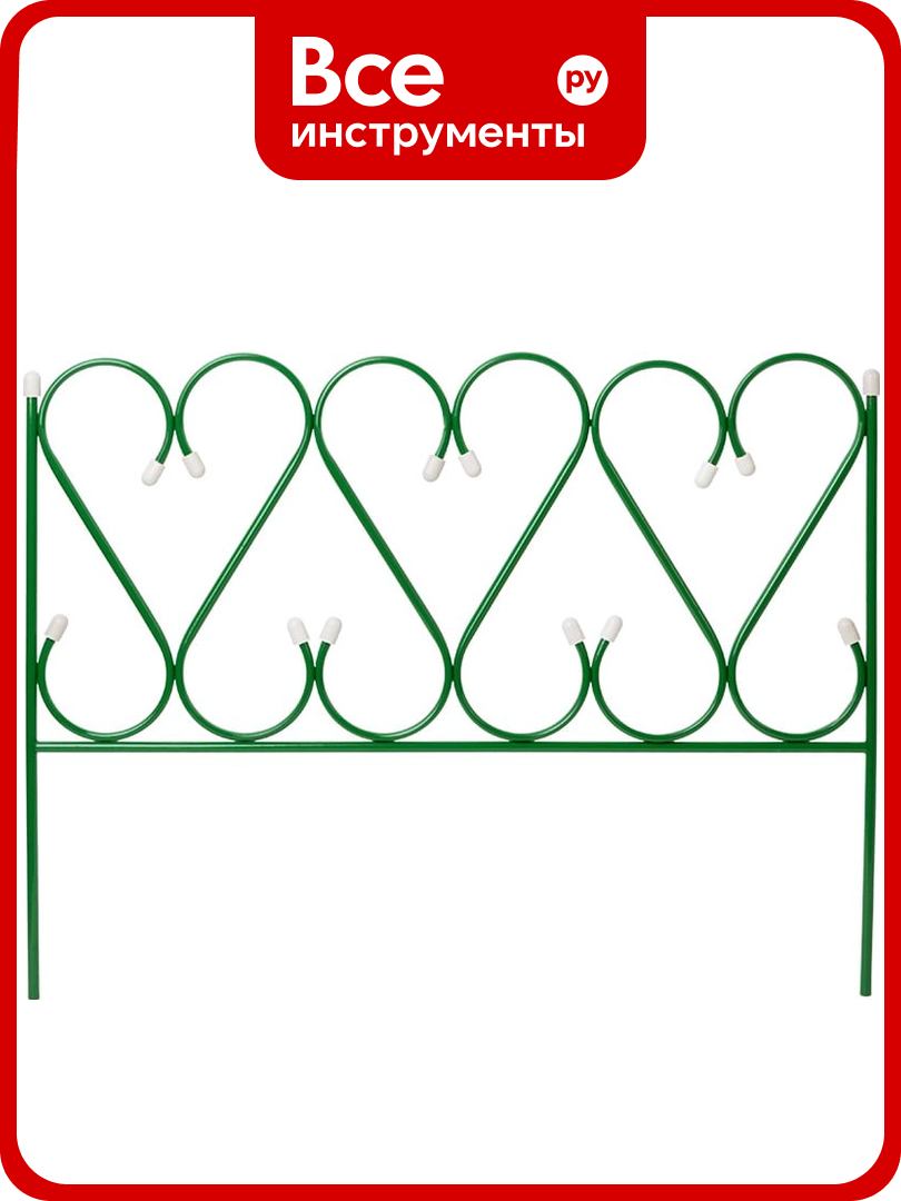Декоративный, GRINDA, металлический забор GRINDA ренессанс 50x345см 422263, стали и обладает