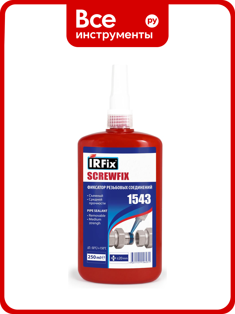 Фиксатор резьбовых соединений IRFIX Screwfix1543, 250 мл 20080