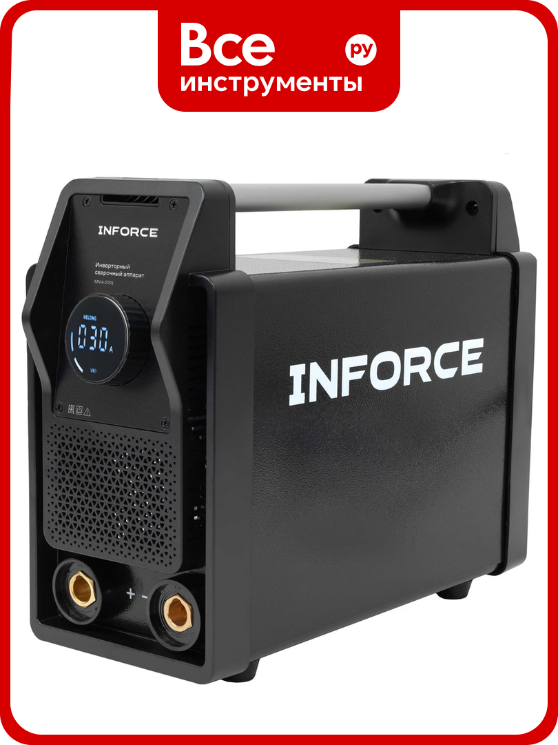 Инверторный сварочный аппарат Inforce IMMA-200S: профессиональная модель с дисплеем, синергией и антизалипанием, мощност