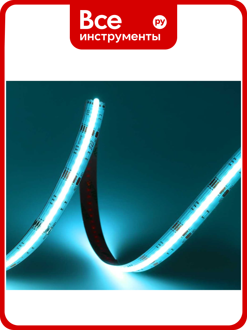 Лента светодиодная ELF LED 840 COB диодов, 24В, 5м, ширина 12мм, RGBW ELFLED-840COB-12-RGBW-24