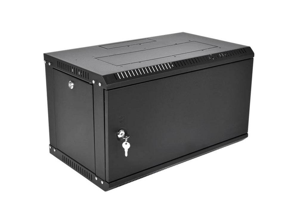 ЦМО Шкаф телекоммуникационный настенный разборный эконом 9U (600 x 350) дверь металл, цвет черный (ШРН-Э-9.350.1-9005)