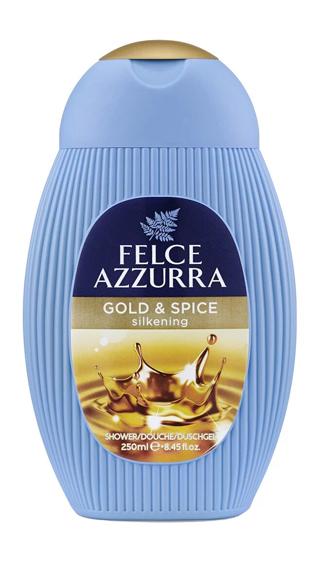 Парфюмированный гель для душа FELCE AZZURA Gold and Spice Silkening Shower Gel с пряным ароматом, 250 мл