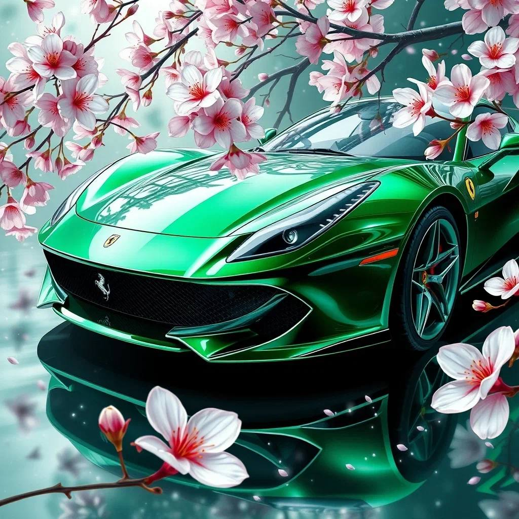 Интерьерная картина на холсте на подрамнике 40х50 машина Ferrari