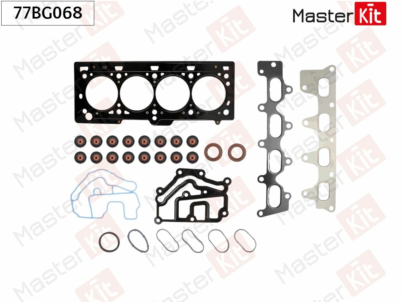 Набор прокладок верхний RENAULT Megane Kangoo Laguna 1.4 1.6 K4M K4J MASTERKIT 77BG068
