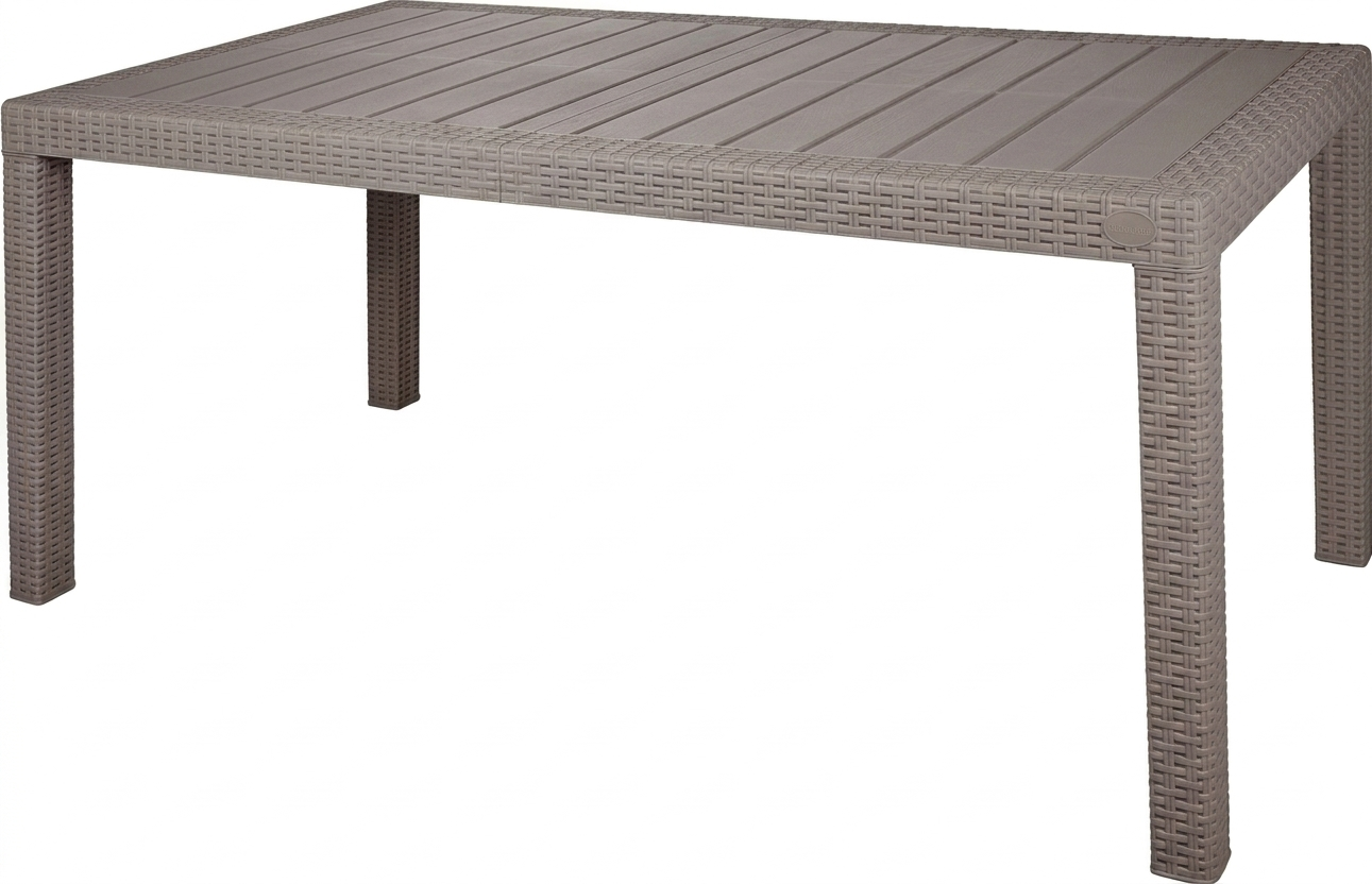 Стол обеденный PLASTIC REPUBLIC "Decorona ДеРотанг", бежевый, пластик, складной, 154x78x70 см