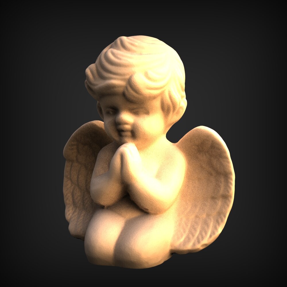 STL модель 3D для ЧПУ – статуэтка молящийся ангелочек херувим AN-081