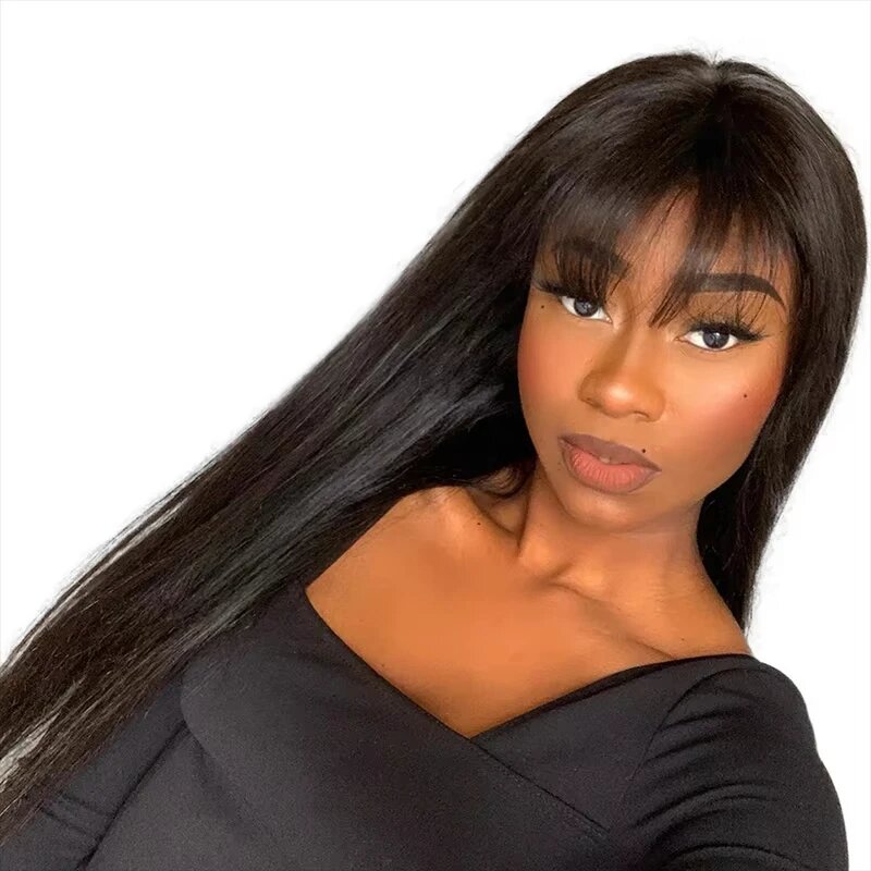 Парик прямой Aplus hair 13x4 с челкой, 28 дюймов, Body 180 Density