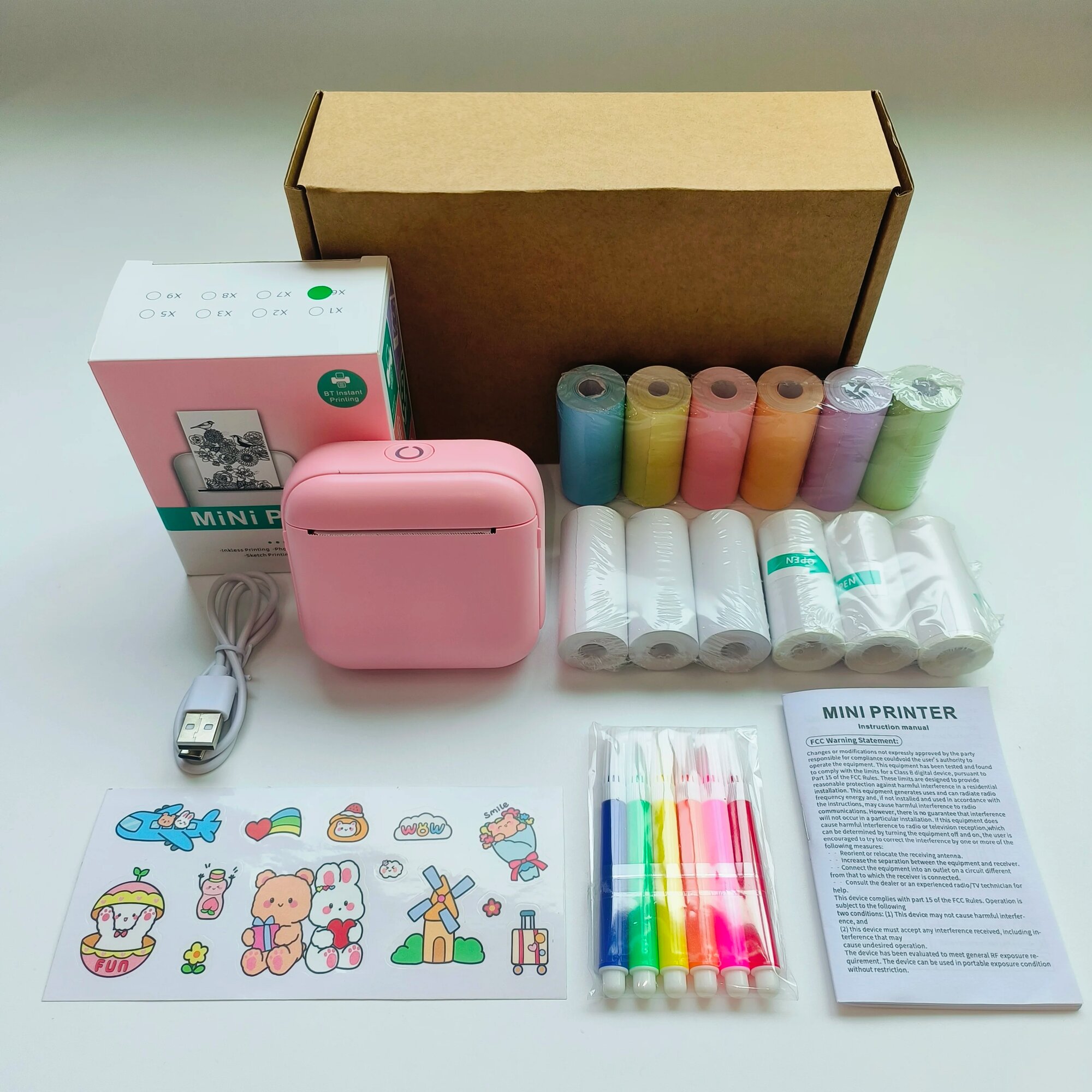 Термопринтер HIOHYU Pink Беспроводной