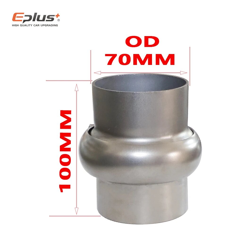 Выхлопной патрубок из нержавеющей стали, OD 70mm, 100mm
