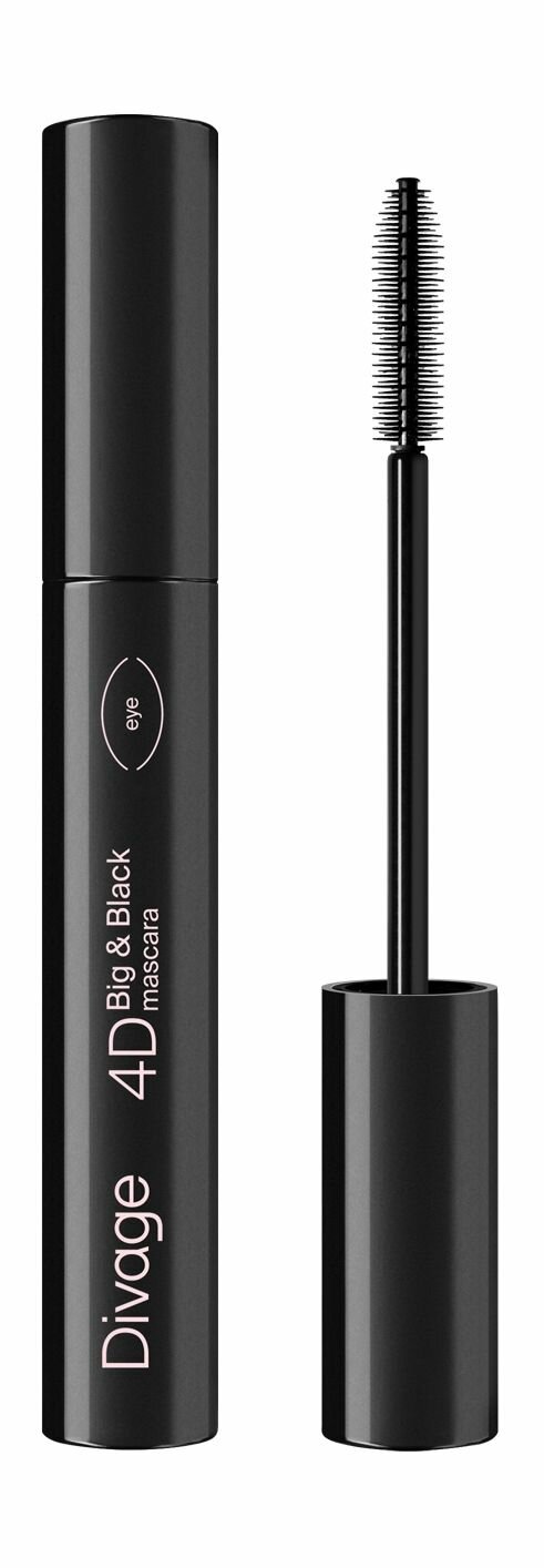DIVAGE Тушь для ресниц 4D Big&Black, 9 мл, 01 черная