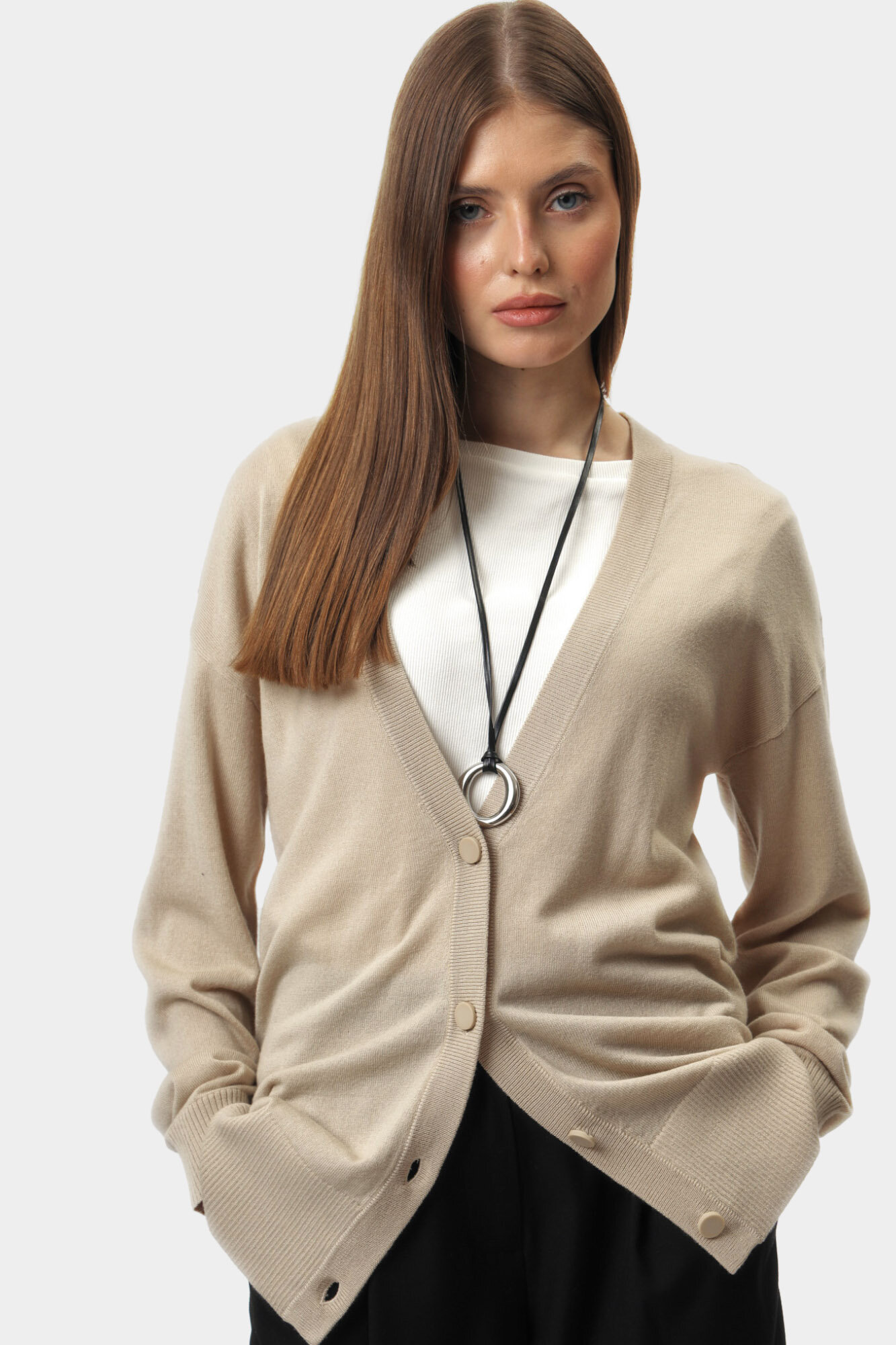 Кардиган Armani Exchange, размер M, бежевый