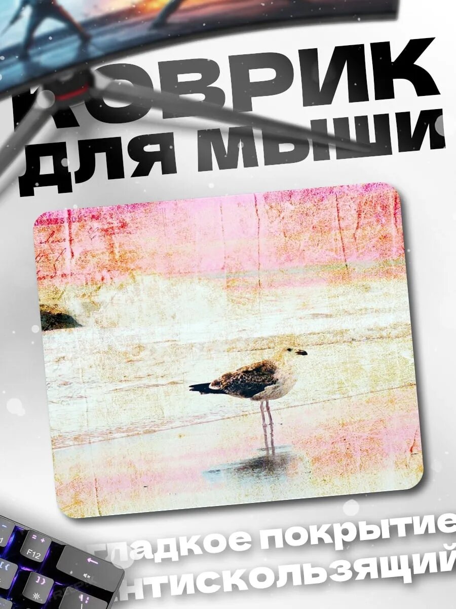 Коврик для мыши Чайка на берегу