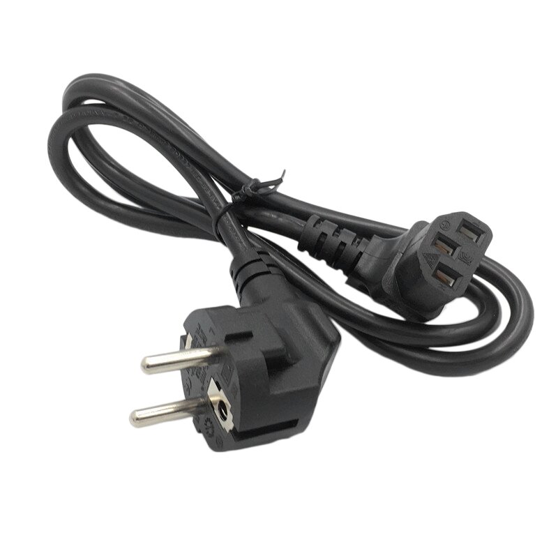 Шнур питания переменного тока EU PDU, европейская 3-контактная вилка IEC 320 C13 UP, угловой кабель адаптера для настенн