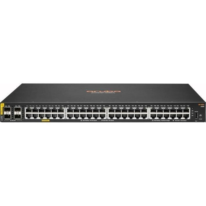 Коммутатор 52-портовый HPE Aruba 6100 JL675A, 48G 4SFP+ 48PoE+ 370W, PoE