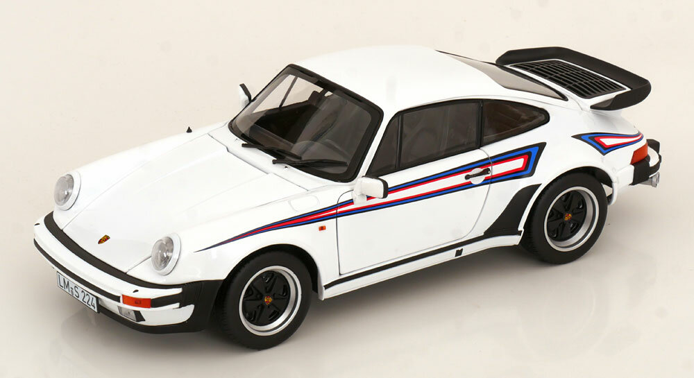 Модель коллекционная NOREV Porsche 911 turbo 3.3 coupe 1980 white blue red / порше 911 турбо 3 купе белый синий красный