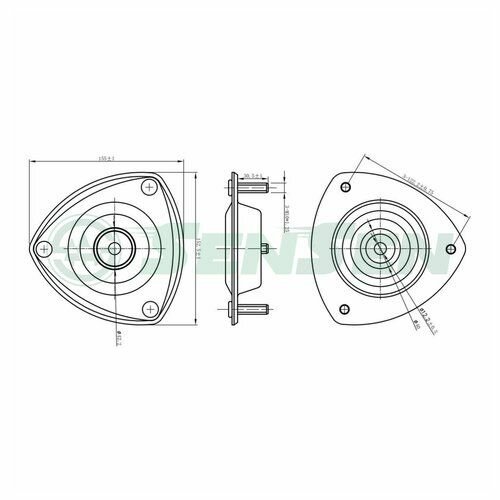 Опора Амортизатора MITSUBISHI Space Wagon, Grandis N84W, N94W 97-03 Sensen M61149