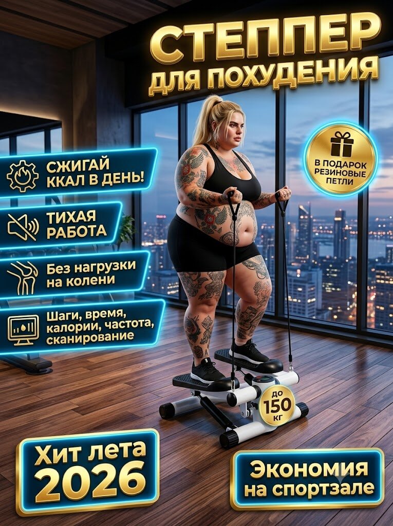 Степпер тренажер для дома 150кг тренажер для похудения для ходьбы