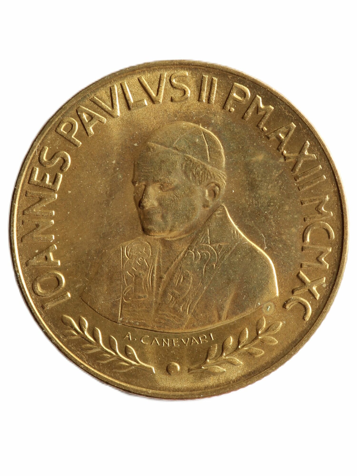 Подлинная монета 200 лир Ватикан 1990 года
