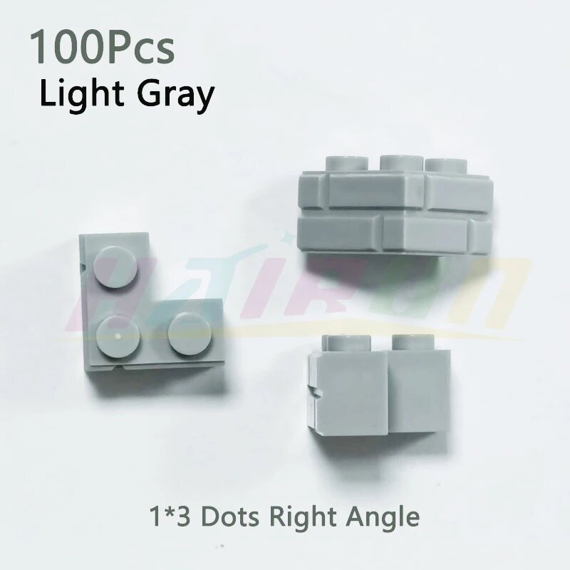 100шт Серые блоки 1x3 Light gray RA