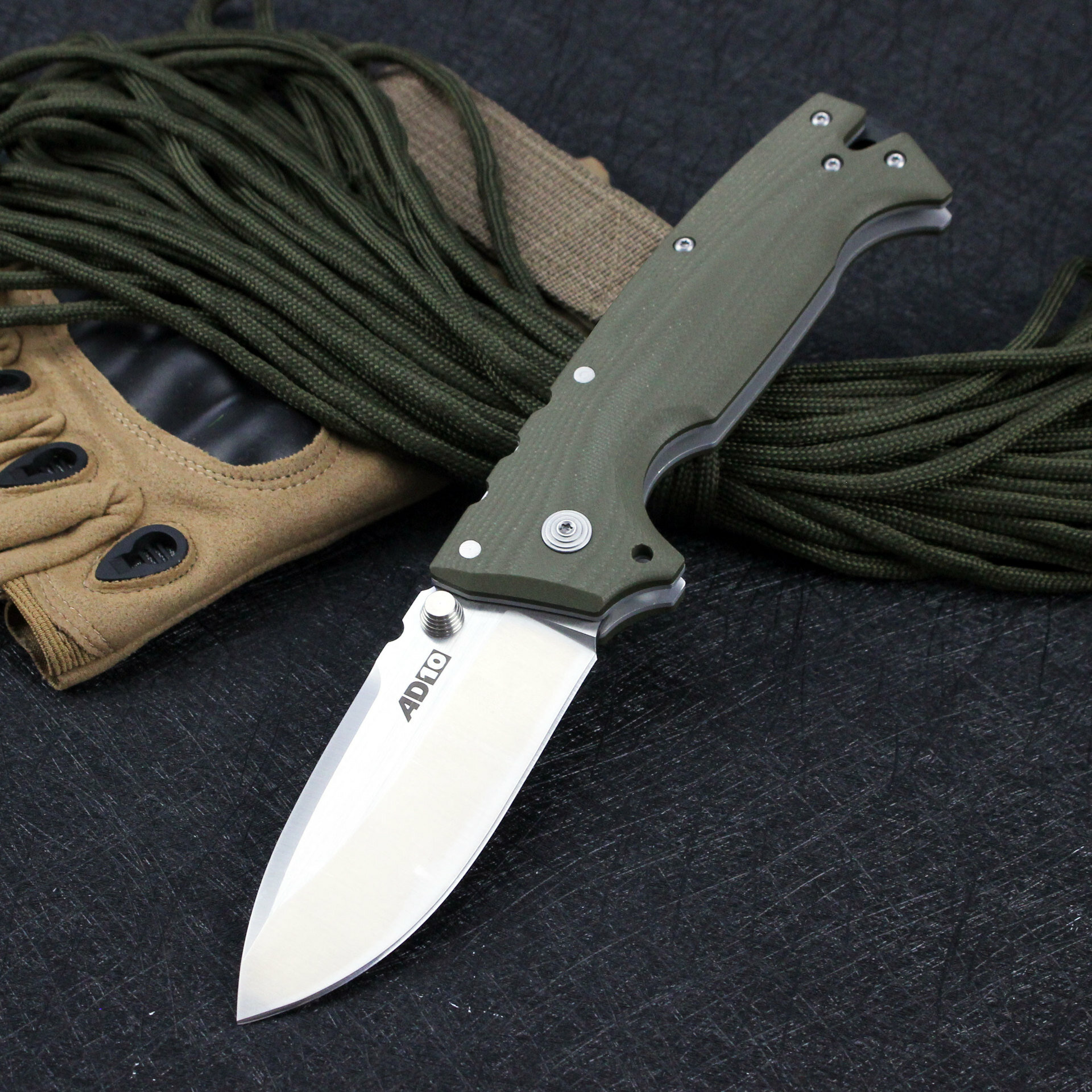 Cold Steel Складной Функциональный Нож Cold Steel AD10 С Рукоятью G10, Высокая Твердость, Для Туризма И Кемпинга