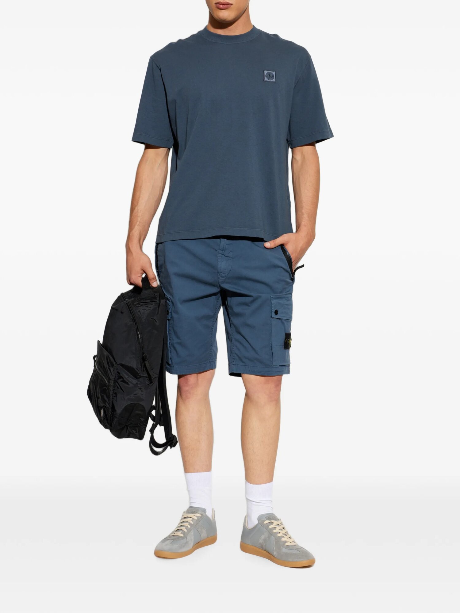 Футболка Stone Island Logo-patch T-shirt, размер XL, blue — фото 1