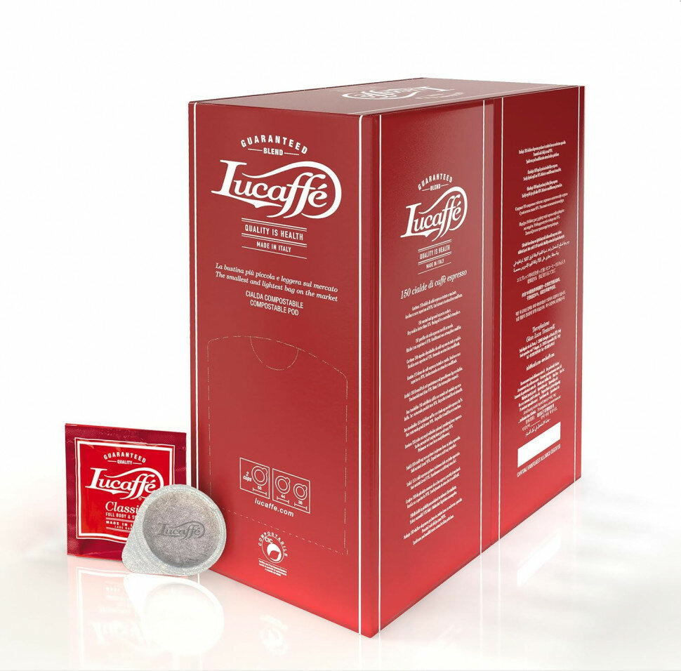 Lucaffe Classic ESE Pods 44 мм150шт*6г кофе молотый в чалдах