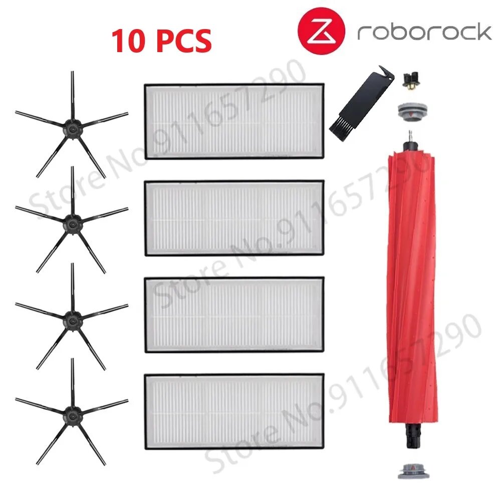 Набор запасных частей для робота-пылесоса Roborock S7/S70/S75/S7Max/S7MaxV/T7S Красный, Black 10pcs2